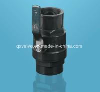 China PVC Ball Valve with Straight Through Type Channel and Steel Handle for sale