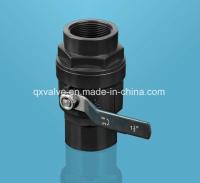 China PVC Ball Valve with Straight Through Type Channel and Steel Handle for sale