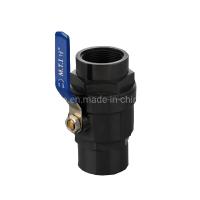 China PVC Ball Valve with Straight Through Type Channel and Steel Handle for sale