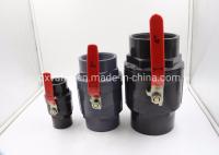 China Plastic PVC Water 2PCS Ball Valve Black with Ss Handle Function Blow-Down Valve 1/2