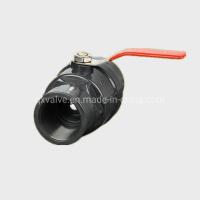 China Flexible Black Color Plastic PVC Two Pieces Ball Valve for Oil and Gas Pipeline for sale