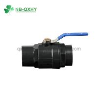 China 2 Inch Plastic Stainless Steel Handle 2 PCS PVC Ball Valve Easy Open and Close Very for sale
