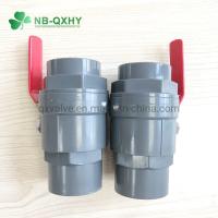 China Manual PVC/UPVC Flexible Ball Valve for Water Supply Steel Handle and Two Pieces for sale