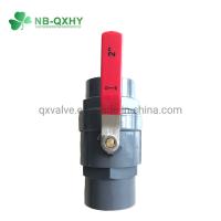 China Manual PVC/UPVC Flexible Ball Valve for Water Supply Steel Handle and Two Pieces for sale
