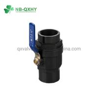 China Manual PVC/UPVC Flexible Ball Valve for Water Supply Steel Handle and Two Pieces for sale
