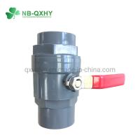China 2 Prime Prime Zhejiang PVC Irrigation 2PCS Ball Valve With Steel Handle Long Lasting for sale