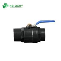 China Glue Connection 1/2-4 Inch PVC Plastic Two Pieces Ball Valve with Normal Temperature for sale