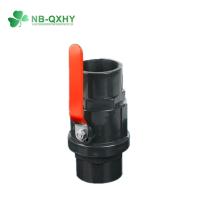 China Glue Connection 1/2-4 Inch PVC Plastic Two Pieces Ball Valve with Normal Temperature for sale