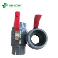 China Glue Connection 1/2-4 Inch PVC Plastic Two Pieces Ball Valve with Normal Temperature for sale