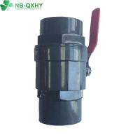 China Two Parts Type  PVC Water Drainage Ball Valve For Agriculture Field for sale