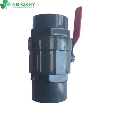China Two Parts Type  PVC Water Drainage Ball Valve For Agriculture Field for sale