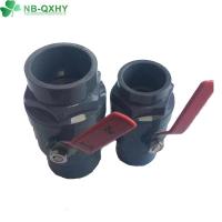 China Two Parts Type  PVC Water Drainage Ball Valve For Agriculture Field for sale
