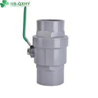China Green Steel Handle Water Supply System PVC Material 2 PCS Ball Valve for Agriculture for sale