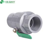 China Green Steel Handle Water Supply System PVC Material 2 PCS Ball Valve for Agriculture for sale