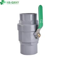 China Green Steel Handle Water Supply System PVC Material 2 PCS Ball Valve for Agriculture for sale