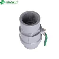 China Green Steel Handle Water Supply System PVC Material 2 PCS Ball Valve for Agriculture for sale
