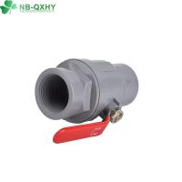 China Customized Request Chinese Red Steel Handle QX PVC 2 PCS Ball Valve for Plumbing System for sale