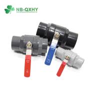 China 1 1/2 Inch PVC/Plastic Ball Valve Straight Through Type Channel Two Parts Type Design for sale
