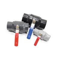 China Light Grey Two Pieces Ball Valve with EPDM O-Ring and Ss Handle 11/2