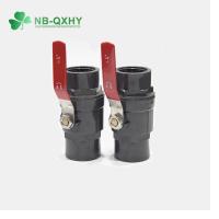 China Flexible Plastic Ball Valve with Manual Driving Mode and Grey Two Piece Structure for sale