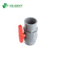 China Flexible Plastic Ball Valve with Manual Driving Mode and Grey Two Piece Structure for sale