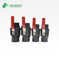 China Inside Ball ABS Electroplating Hot Dark Grey 2PCS Plastic Ball Valve DIN ASTM Standard for sale