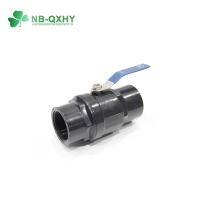 China Inside Ball ABS Electroplating Hot Dark Grey 2PCS Plastic Ball Valve DIN ASTM Standard for sale