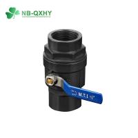 China Inside Ball ABS Electroplating Hot Dark Grey 2PCS Plastic Ball Valve DIN ASTM Standard for sale