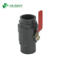 China ABS Handle Stainless Steel Handle PVC Two Pieces Ball Valve for Chemical Industry for sale