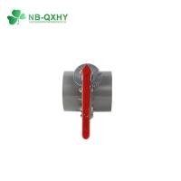 China ABS Handle Stainless Steel Handle PVC Two Pieces Ball Valve for Chemical Industry for sale
