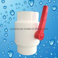 China Manual Driving Mode 6 Inch White PVC Ball Valve Red Long Handle Plastic Valves QX01 for sale