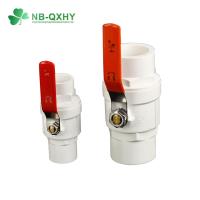 China PVC 2 Piece Valve with Straight Through Type and Two Stainless Steel Handle Ball Valve for sale