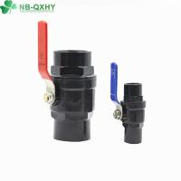 China 2 PCS Ball Valve with Household Usage and PVC Handle in Steel Handle Black/Dark Gray for sale