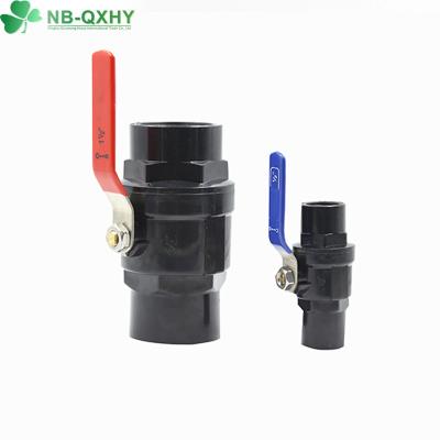 China 2 PCS Ball Valve with Household Usage and PVC Handle in Steel Handle Black/Dark Gray for sale