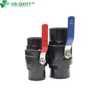China 2 PCS Ball Valve with Household Usage and PVC Handle in Steel Handle Black/Dark Gray for sale