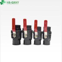 China 2 PCS Ball Valve with Household Usage and PVC Handle in Steel Handle Black/Dark Gray for sale