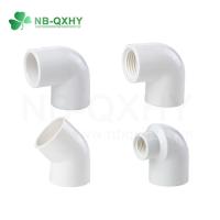 China Reducer PVC Pressure Pipe Fittings 90 Degree Elbow ASTM D2466 SCH40 Wall Thickness for sale