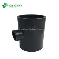 China Gray UPVC Reducing Tee Size From 25mm to 225mm DIN Standard for Fluid Transportation for sale