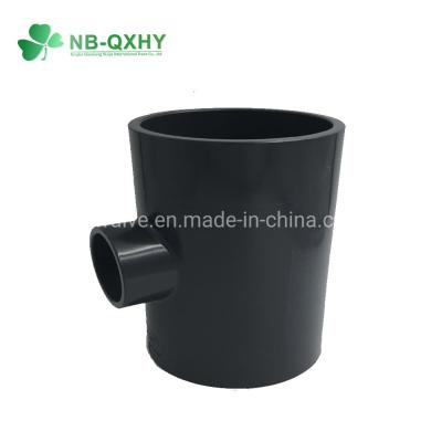 China Gray UPVC Reducing Tee Size From 25mm to 225mm DIN Standard for Fluid Transportation for sale