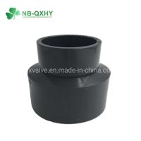 China Gray UPVC Reducing Tee Size From 25mm to 225mm DIN Standard for Fluid Transportation for sale