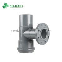 China DIN Standard Pn10 UPVC Tee with Rubber Customized Request Size From 63mm to 355mm for sale