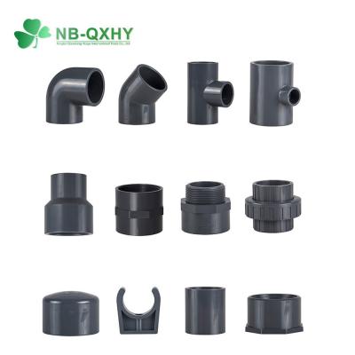 China UPVC 45deg Elbow with Glue Connection Gray Color Pn16 at Competitive for sale