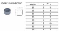 China UPVC Plastic PVC Round Pipe Fitting Female End Cap for PVC Water Pipe Add Thickness Pn10 for sale