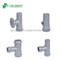 China UV Radiation UPVC/PVC Pipe Fitting Joint Three Faucet Equal Tee DIN with Rubber Ring for sale