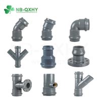 China PVC One Faucet One Flange One Insert Regular Tees DIN with Rubber Ring Drain Water QX for sale