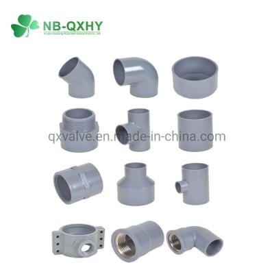 China PVC DIN Pn10 Glue Connection Plastic UPVC Pipe Fitting Screw Joints Male Thread Adapter for sale