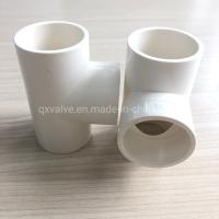 China Samples US 3/Piece PVC Pipe Fitting White UPVC Equal Tee 3 Way Connector Pn16 for sale