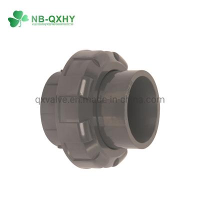 China 90deg Angle QX PVC Socket Union Joint Fitting for Water Supply Pn16 DIN Pipe QX for sale