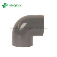 China DIN Pn16 Plastic PVC Fittings Pipe Connector 90 Deg Socket Elbow with Round Head Code for sale