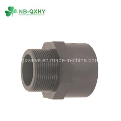 China Dependable PVC DIN Male Adaptor Pn16 for Strong Pipe Connections in Wall Thickness Sch80s for sale